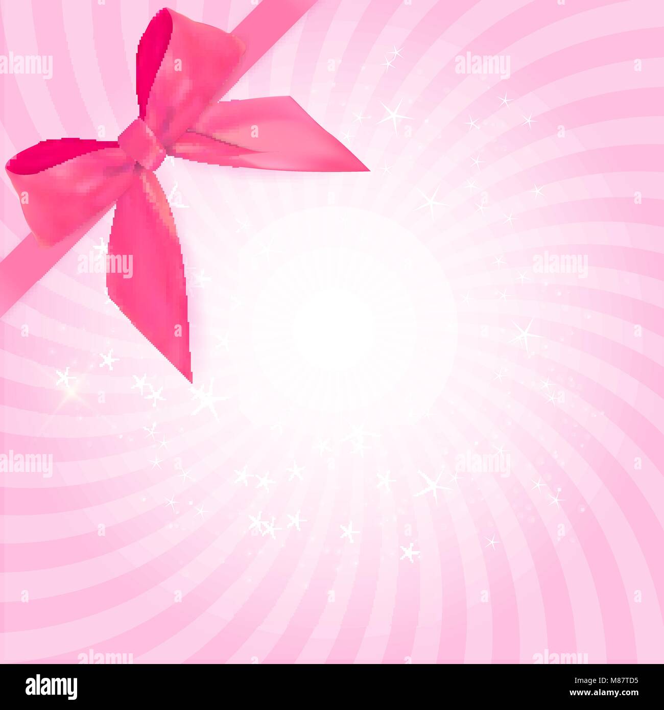 Decorative Pink bow background. Vector Illustration Stock Vector Image ...