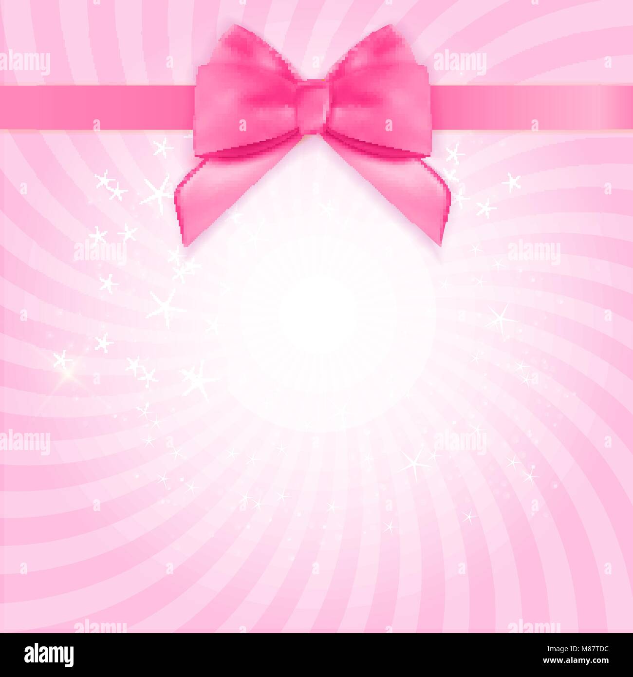 Decorative Pink bow background. Vector Illustration Stock Vector Image ...