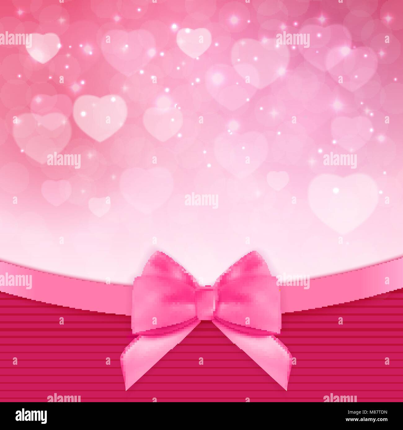 Decorative Pink bow background. Vector Illustration Stock Vector Image ...