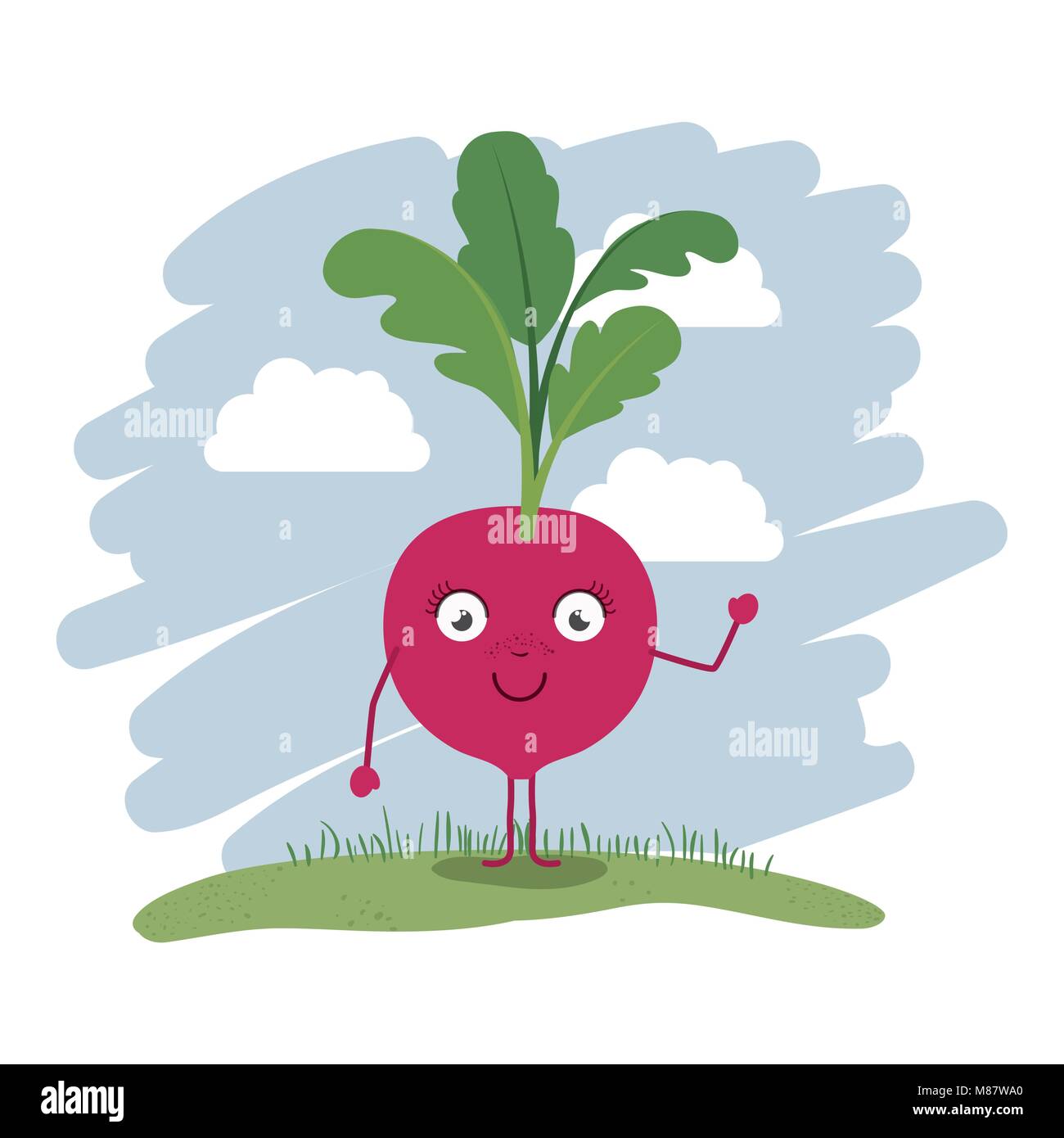 colorful background with cartoon beet Stock Vector Image & Art - Alamy