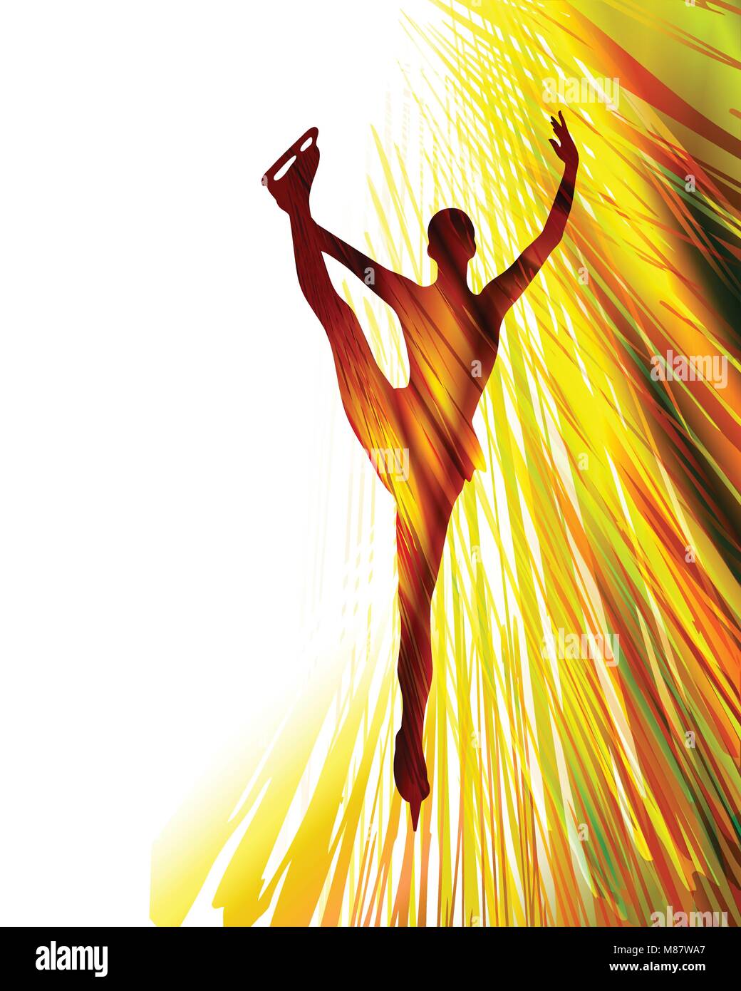 Ladies figure skating Stock Vector Images - Alamy