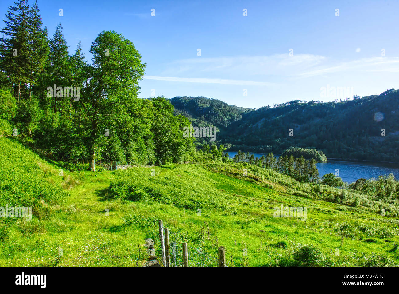 Idyllic landscape of Lake District National Park in spring,Cumbria ...