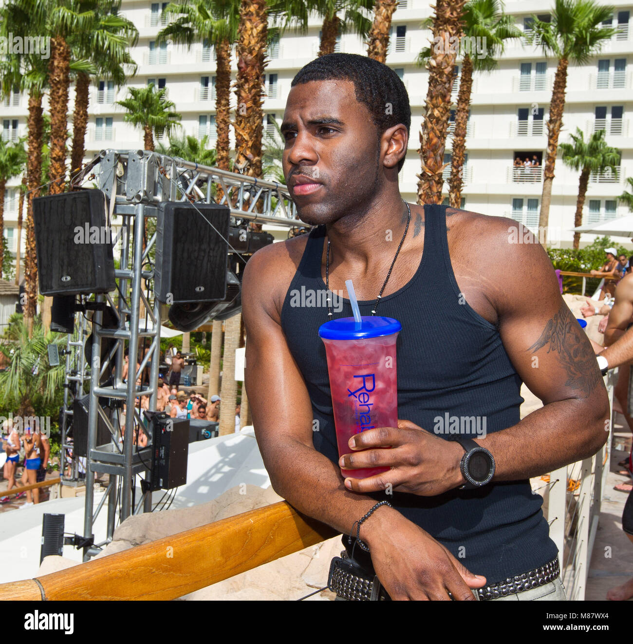 Jason Derulo hosts and performs at Revel Pool Party at Hard Rock Beach ...