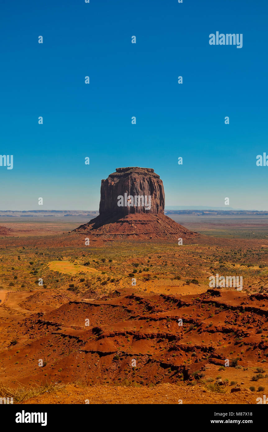 Merrick Butte, rock formation, in Monument Valley, Arizona Stock Photo ...