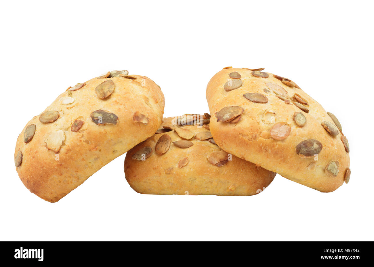 Bun 3 brown - Bread > Bread fresh, multi grain - isolated Stock Photo ...