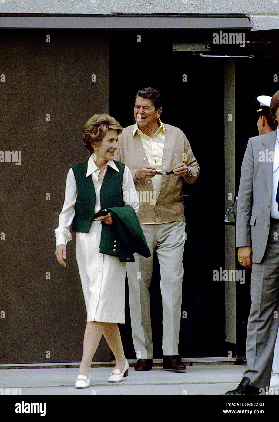 Washington, DC., USA, May 17, 1984 President Ronald Reagan and First ...