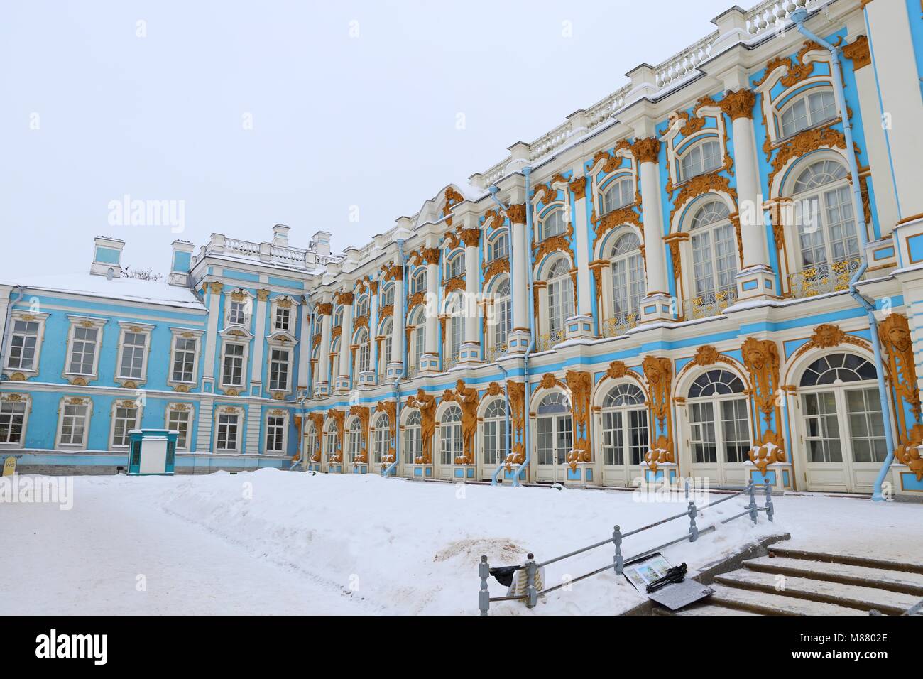 The Catherine Palace. in the town of Tsarskoye Selo (Pushkin), St ...