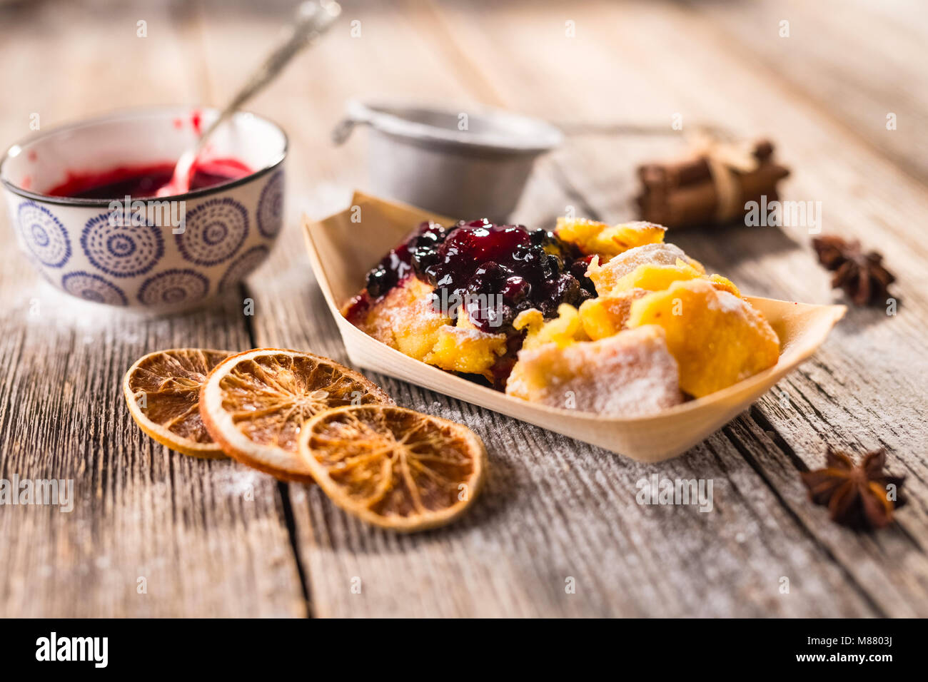 Typical austrian dessert Kaiserschmarrn Stock Photo - Alamy