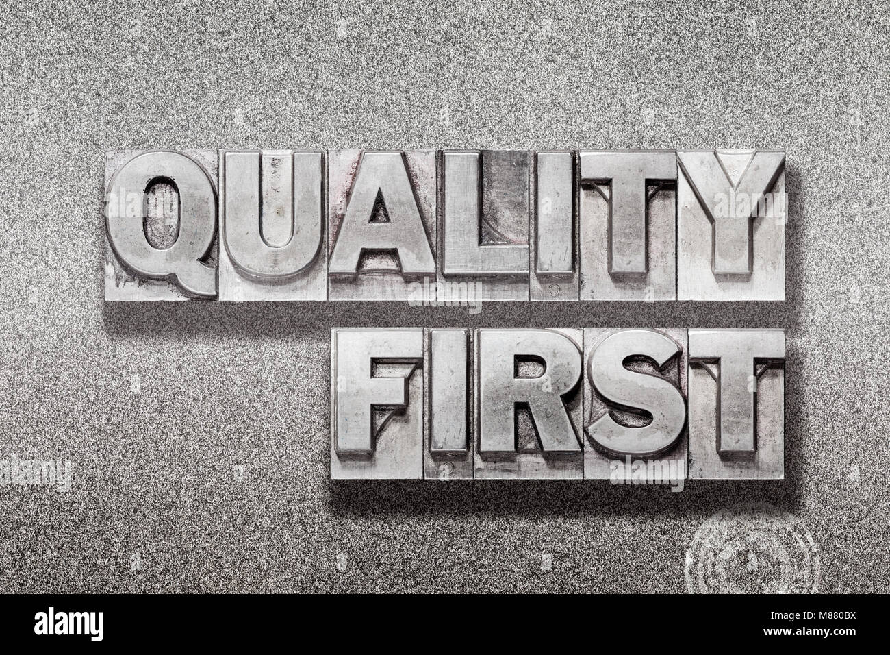 Quality first hi-res stock photography and images - Alamy