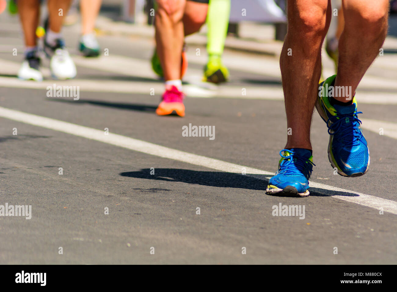 Marathon runner legs hi-res stock photography and images - Alamy
