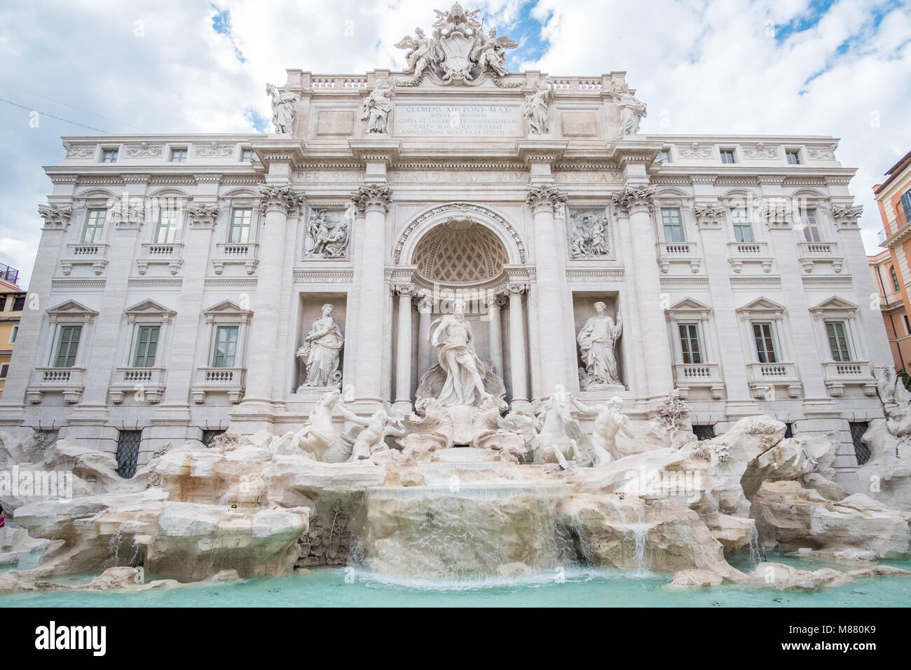 The Fontana di Trevi or Trevi Fountain. the fountain in Rome, Italy. It ...