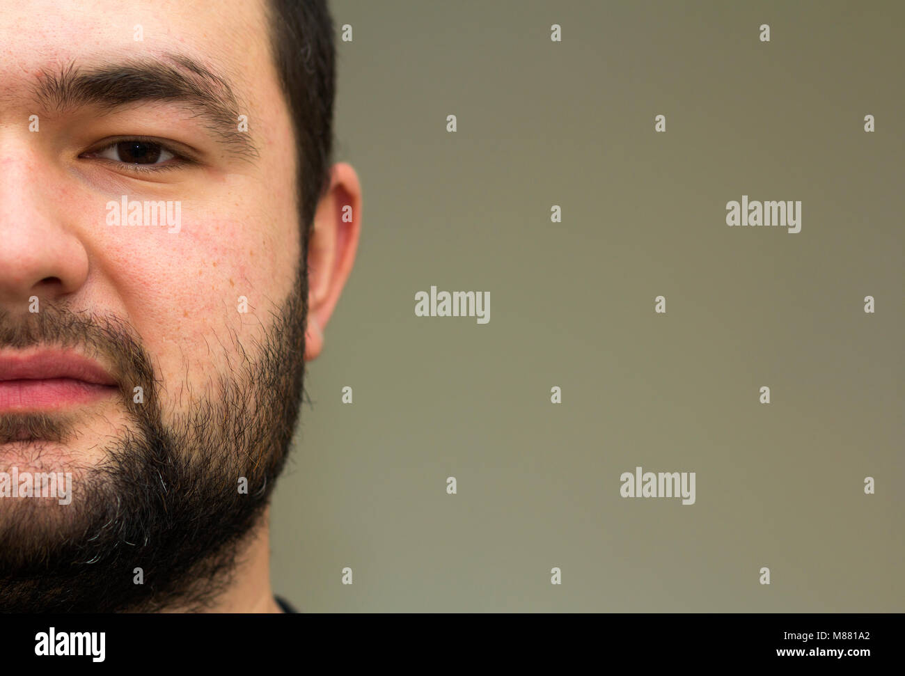 Closeup profile view happy bearded hi-res stock photography and images ...