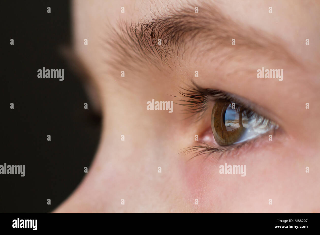Close up macro of child boy eye Stock Photo - Alamy