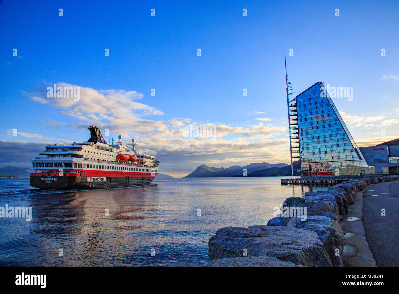 Scandic hotel Seilet Molde - A high-rise hotel shaped like a ship's ...