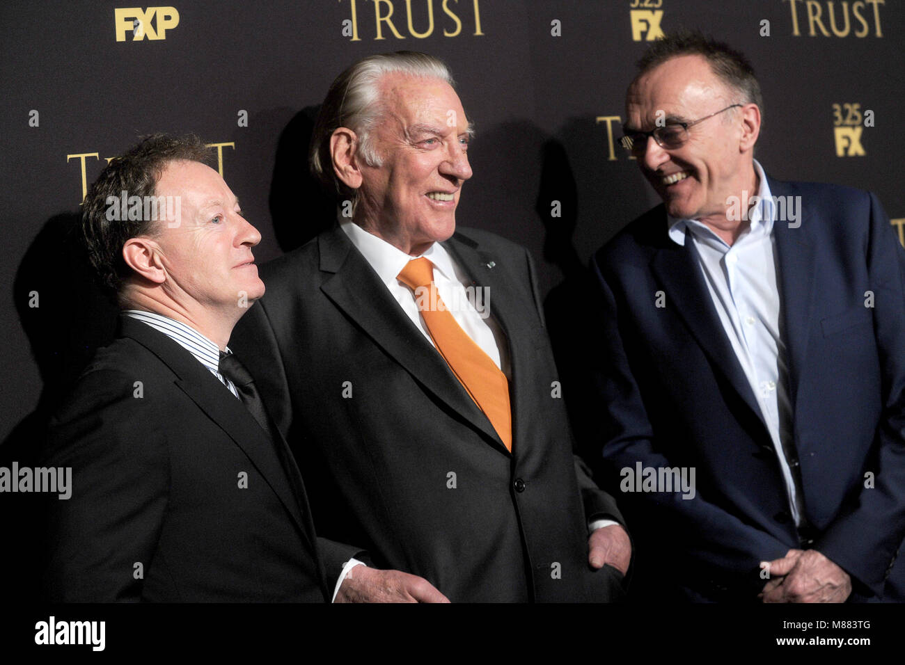 Simon Beaufoy, Donald Sutherland and Danny Boyle attending the FX ...