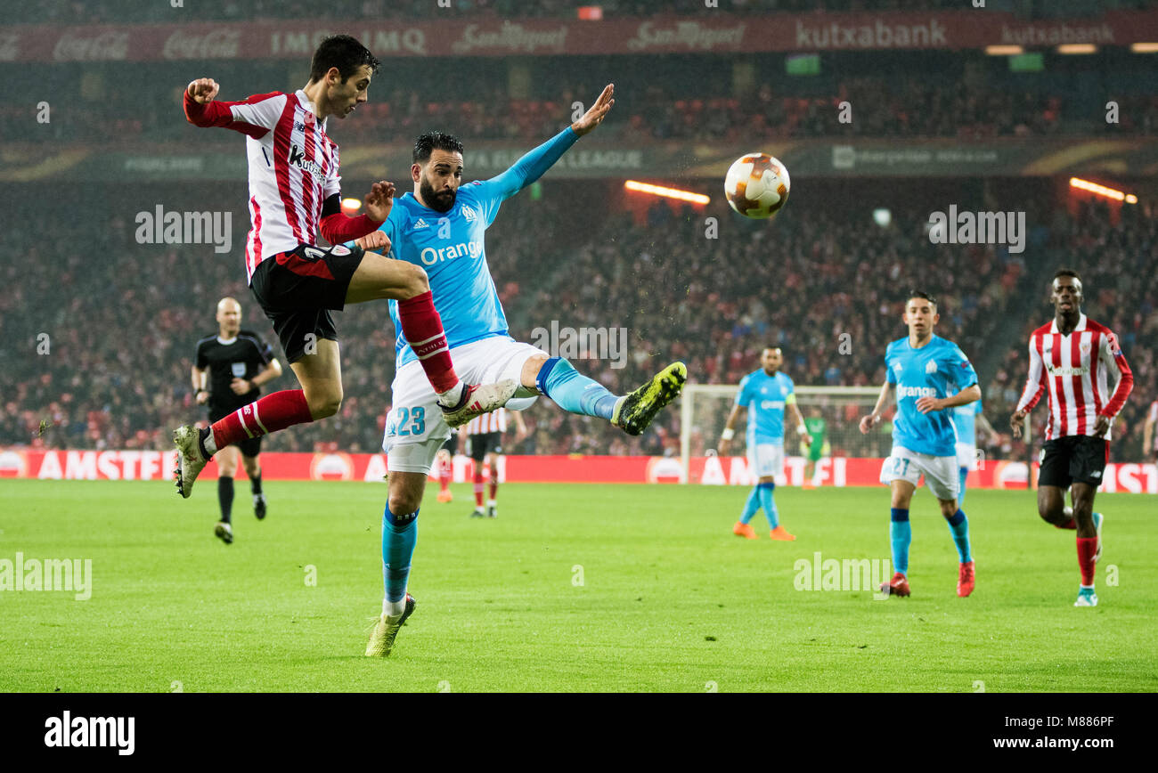 Bilbao, Spain. 15th March, 2017. Iñigo Lekue (Athletic Club, Defender ...