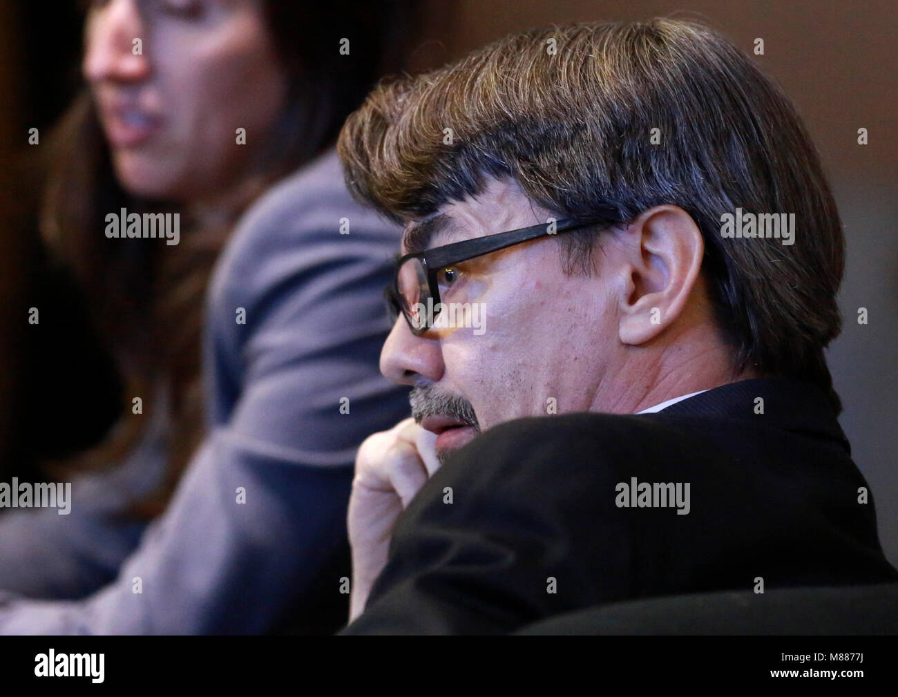 Florida, USA. 15th Mar, 2018. Gary Kitchings in the courtroom of Judge ...
