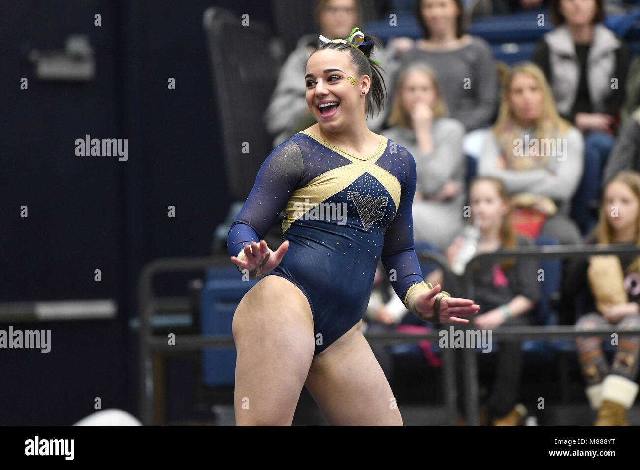 Washington, District of Columbia, USA. 11th Mar, 2017. WVU gymnast ...
