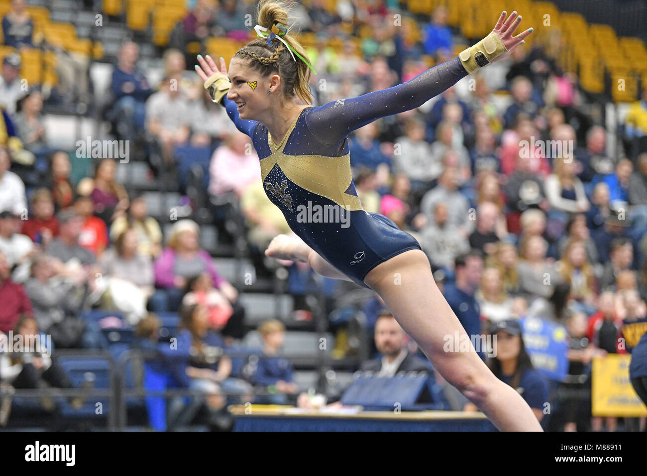 Washington, District of Columbia, USA. 11th Mar, 2017. WVU gymnast ABBY ...