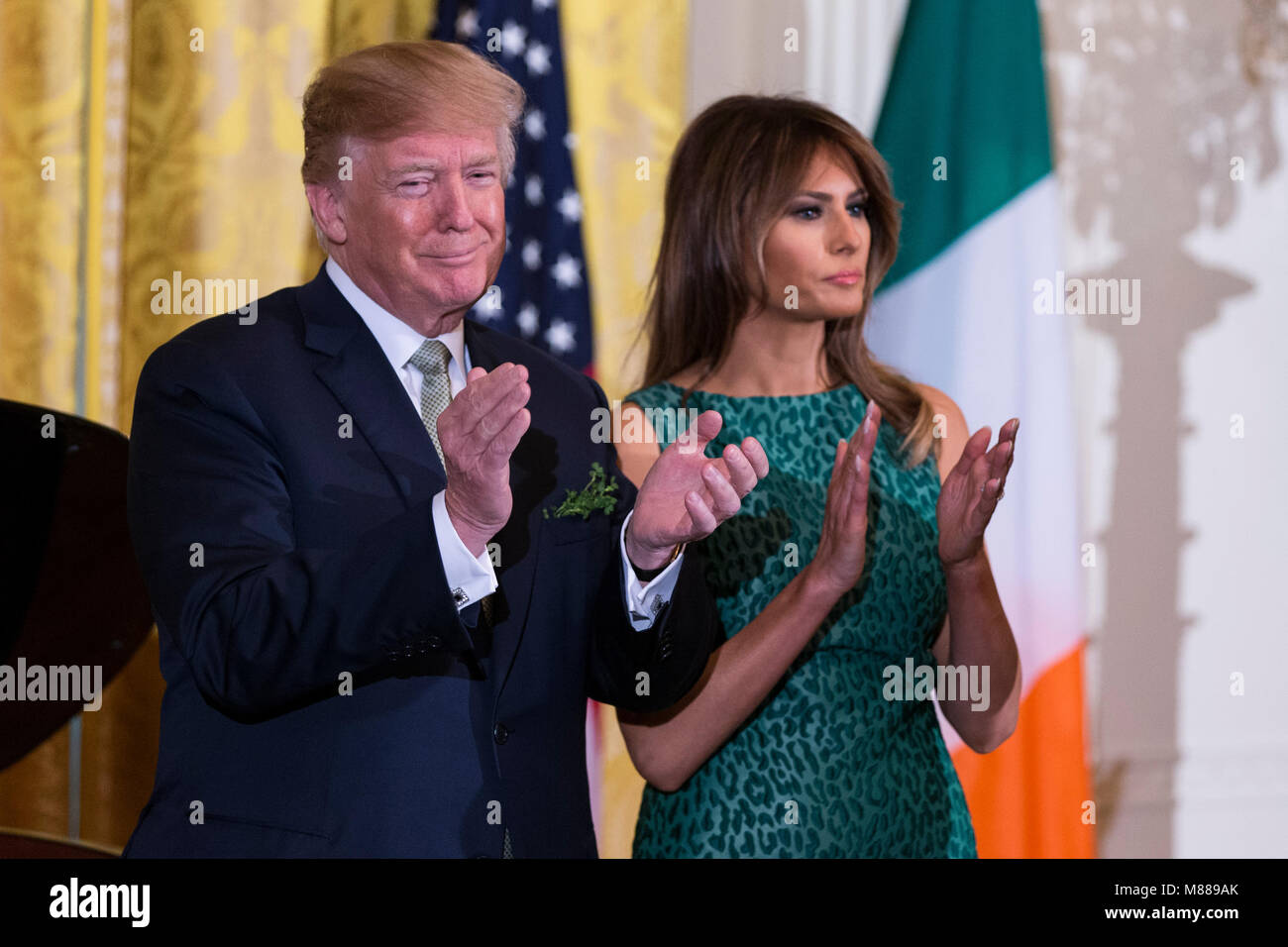United States President Donald J. Trump, and first lady Melania Trump ...
