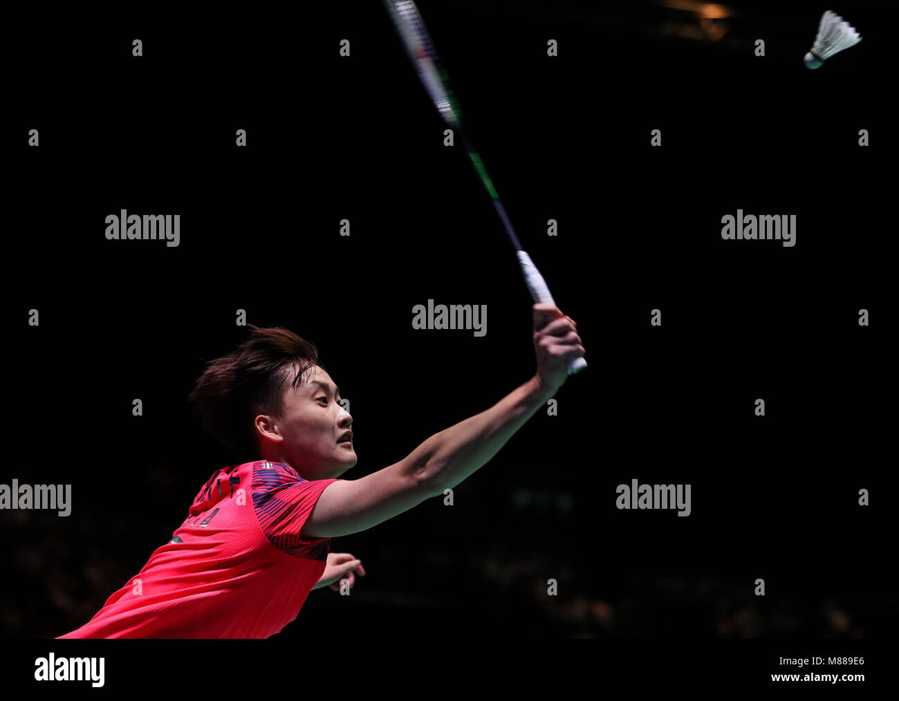 Birmingham. 15th Mar, 2018. Chen Yufei of China returns a shot during ...