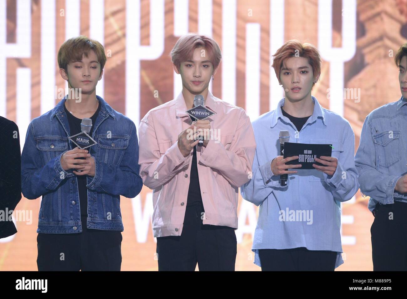 Seoul, Korea. 14th Mar, 2018. NCT promoted their new album 'NCT 2018 ...