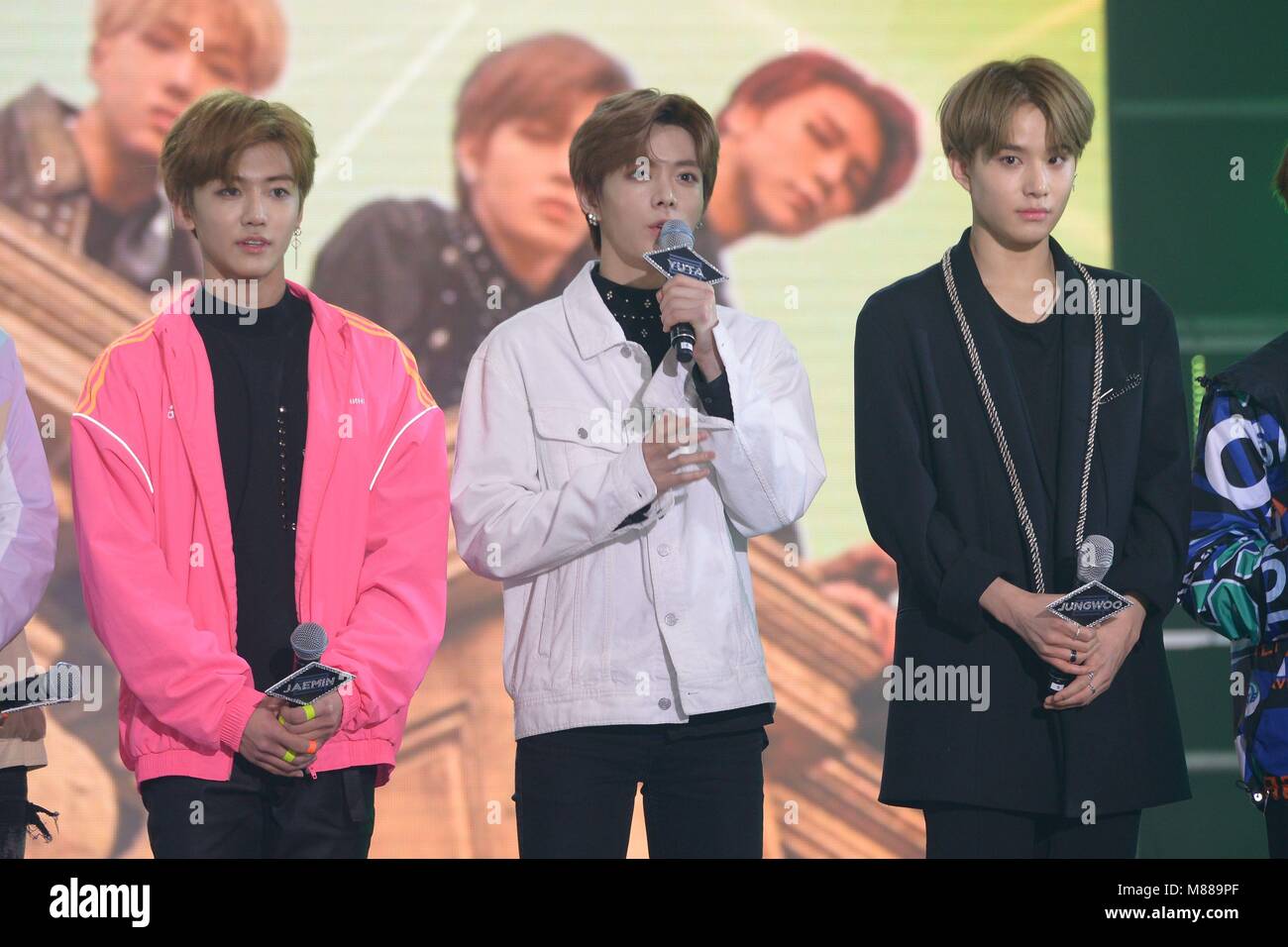 Seoul, Korea. 14th Mar, 2018. NCT promoted their new album 'NCT 2018 ...