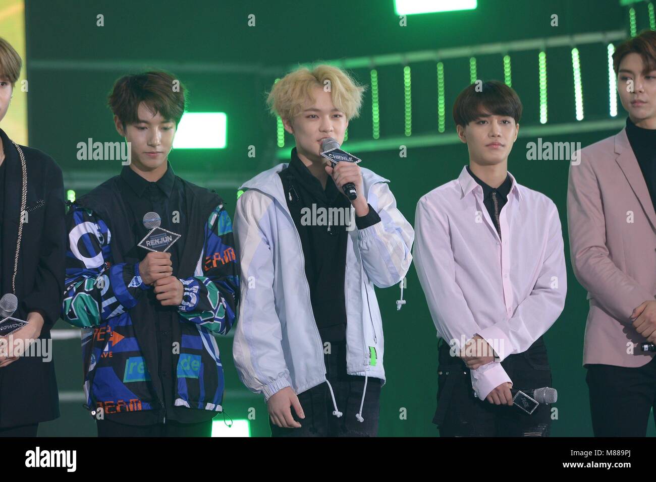 Seoul, Korea. 14th Mar, 2018. NCT promoted their new album 'NCT 2018 ...