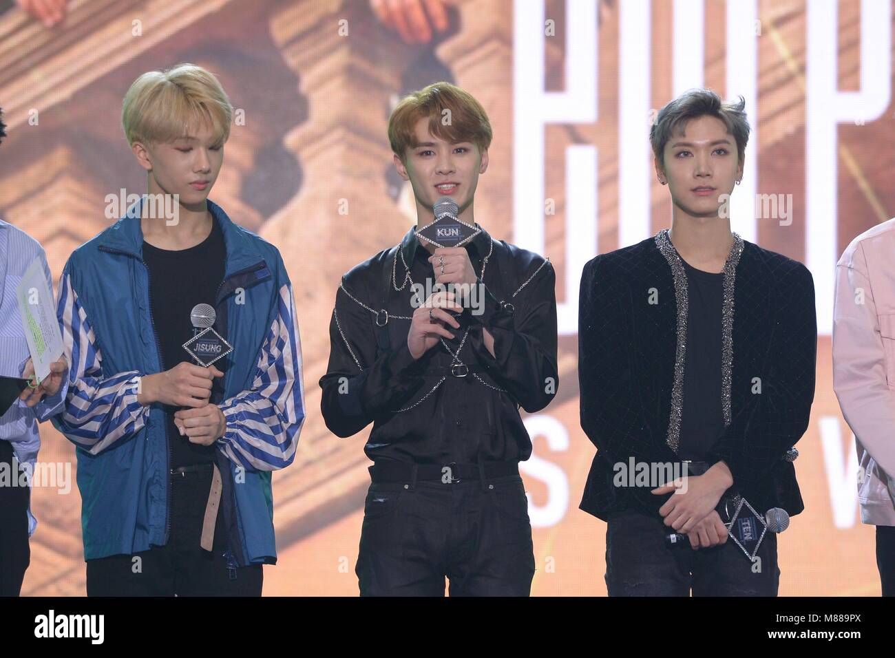Seoul, Korea. 14th Mar, 2018. NCT promoted their new album 'NCT 2018 ...