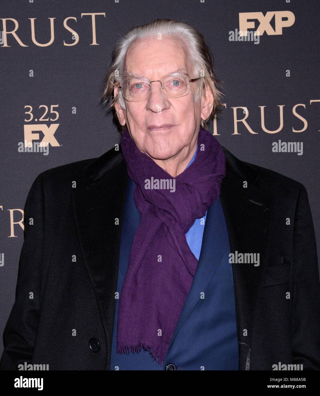 New York, NY, USA. 15th Mar, 2018. Donald Sutherland at arrivals for ...