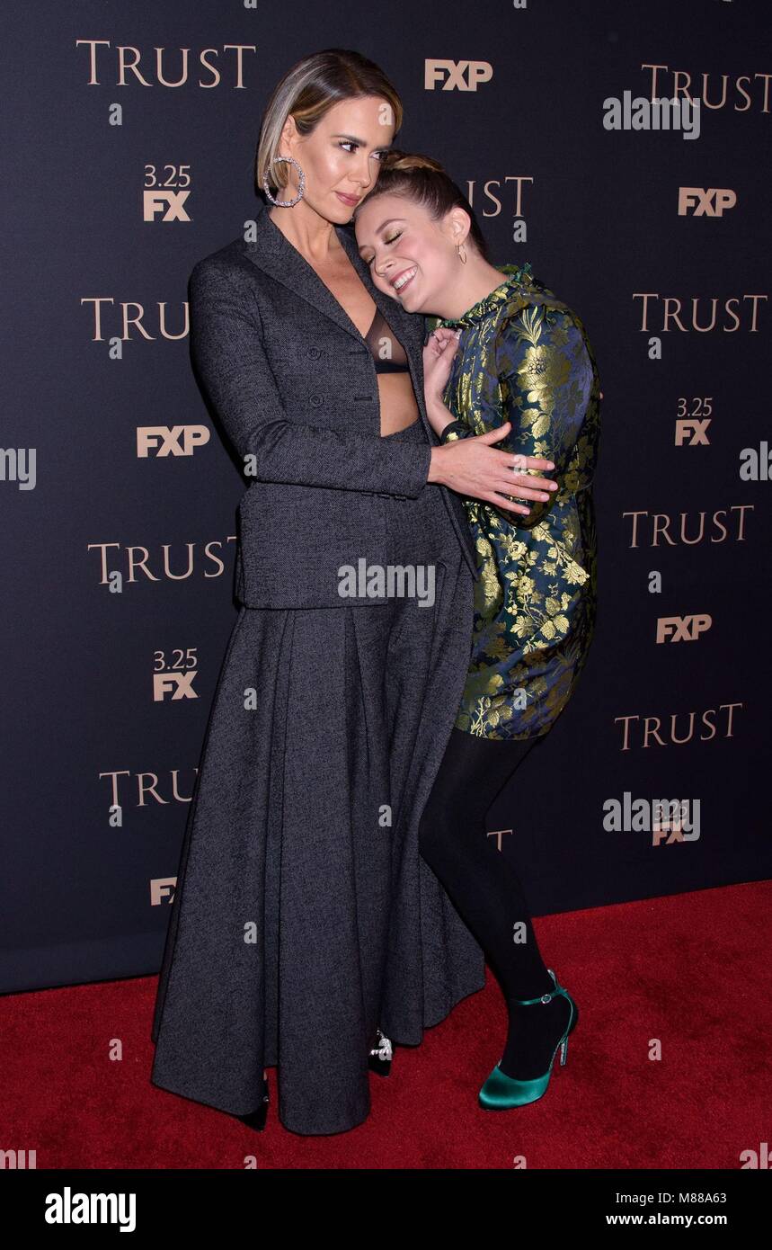 New York, NY, USA. 15th Mar, 2018. Sarah Paulson, Billie Lourd at ...