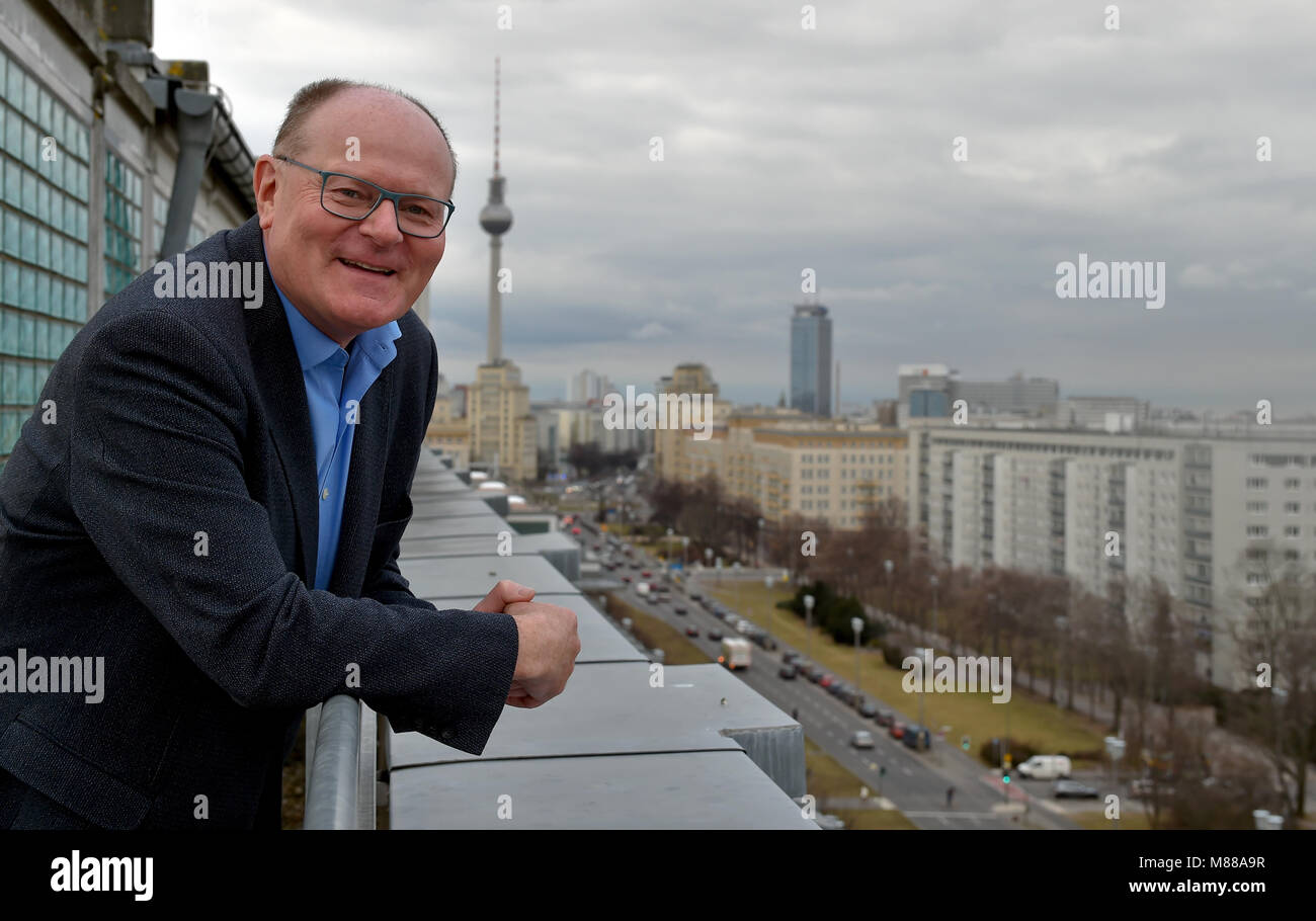 13 March 2018, Germany, Berlin: Uwe Radack, manager of Cafe Sibylle ...