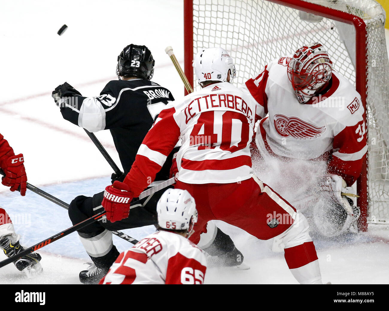 Los Angeles, California, USA. 15th Mar, 2018. Detroit Red Wings' goalie ...