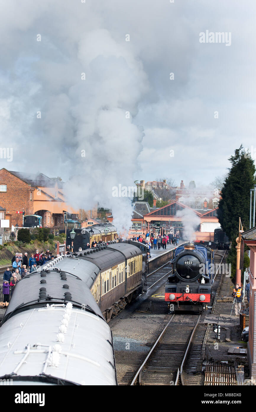 Kidderminster, UK. 16th March, 2018. Severn Valley Rail enthusiasts ...