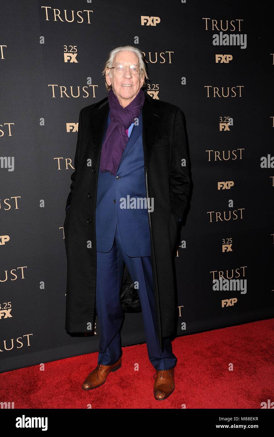 New York, NY, USA. 15th Mar, 2018. Donald Sutherland at arrivals for ...