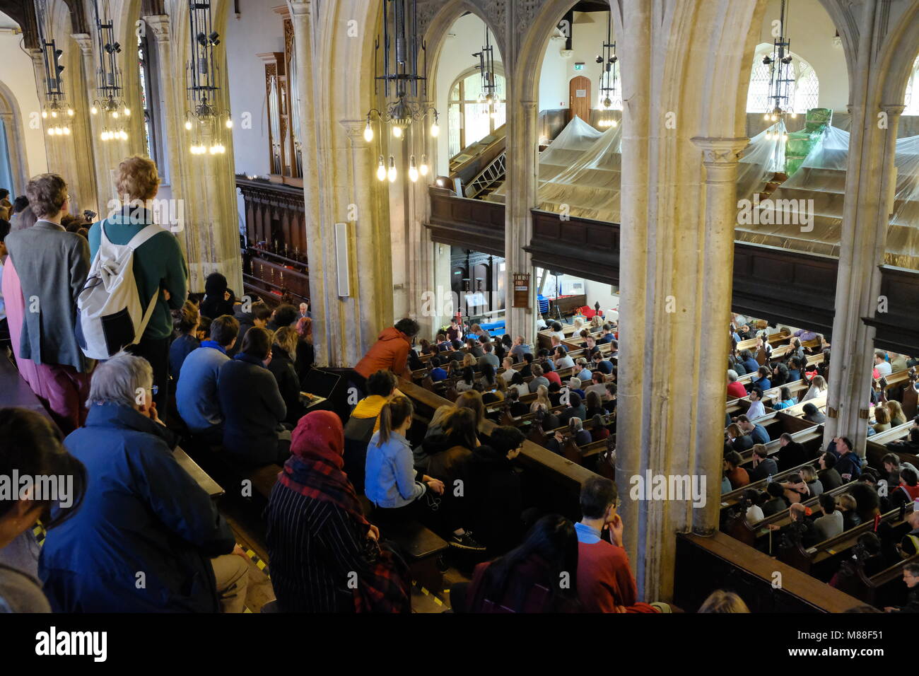 Cambridge, UK. 16th March, 2018. University of Cambridge staff and ...