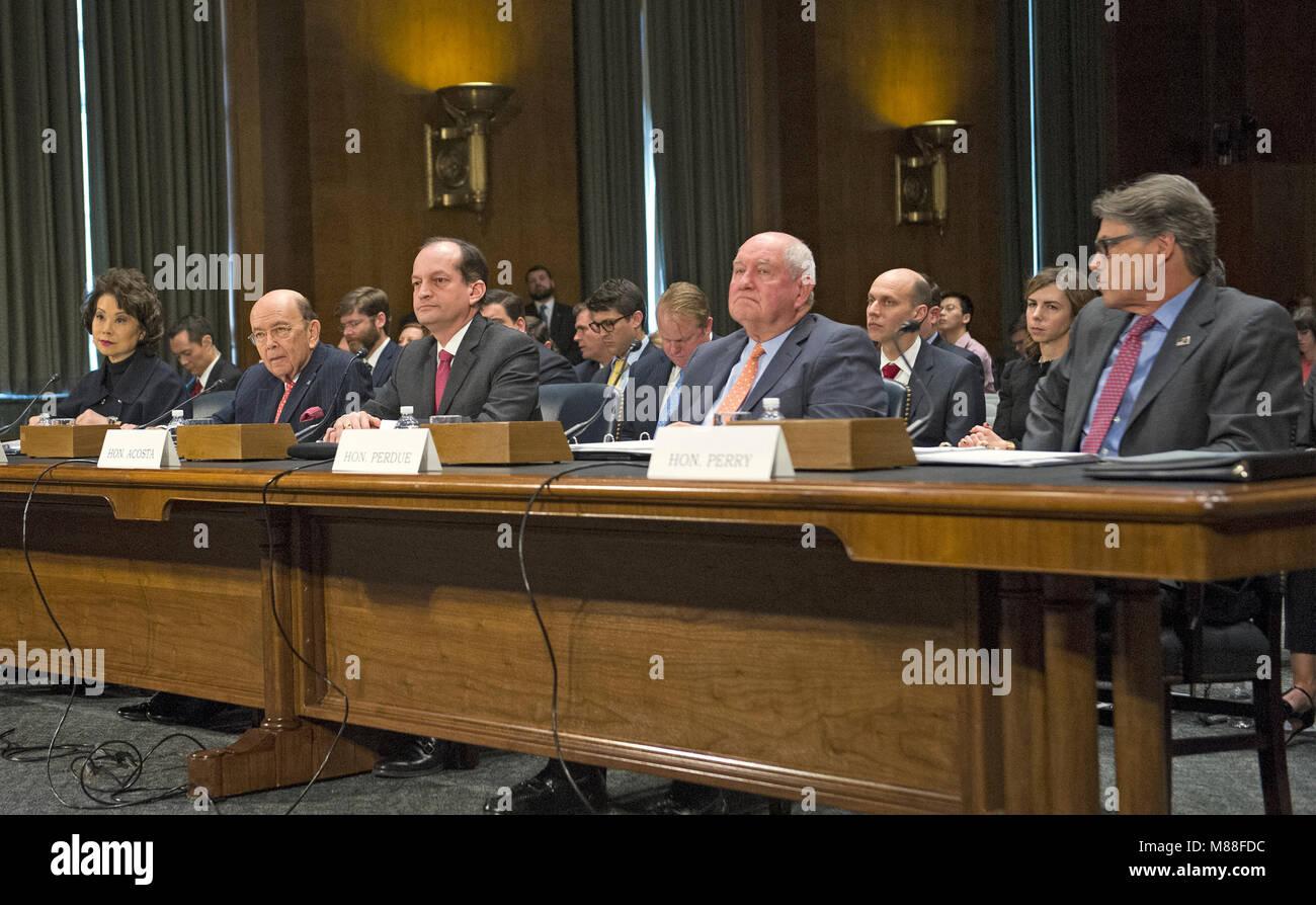 From left to right: United States Secretary of Labor Elaine Chao, US ...