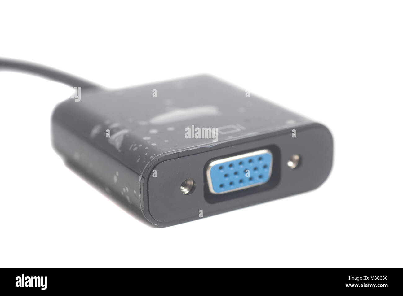 HDMI to VGA adapter isolated on white Stock Photo - Alamy