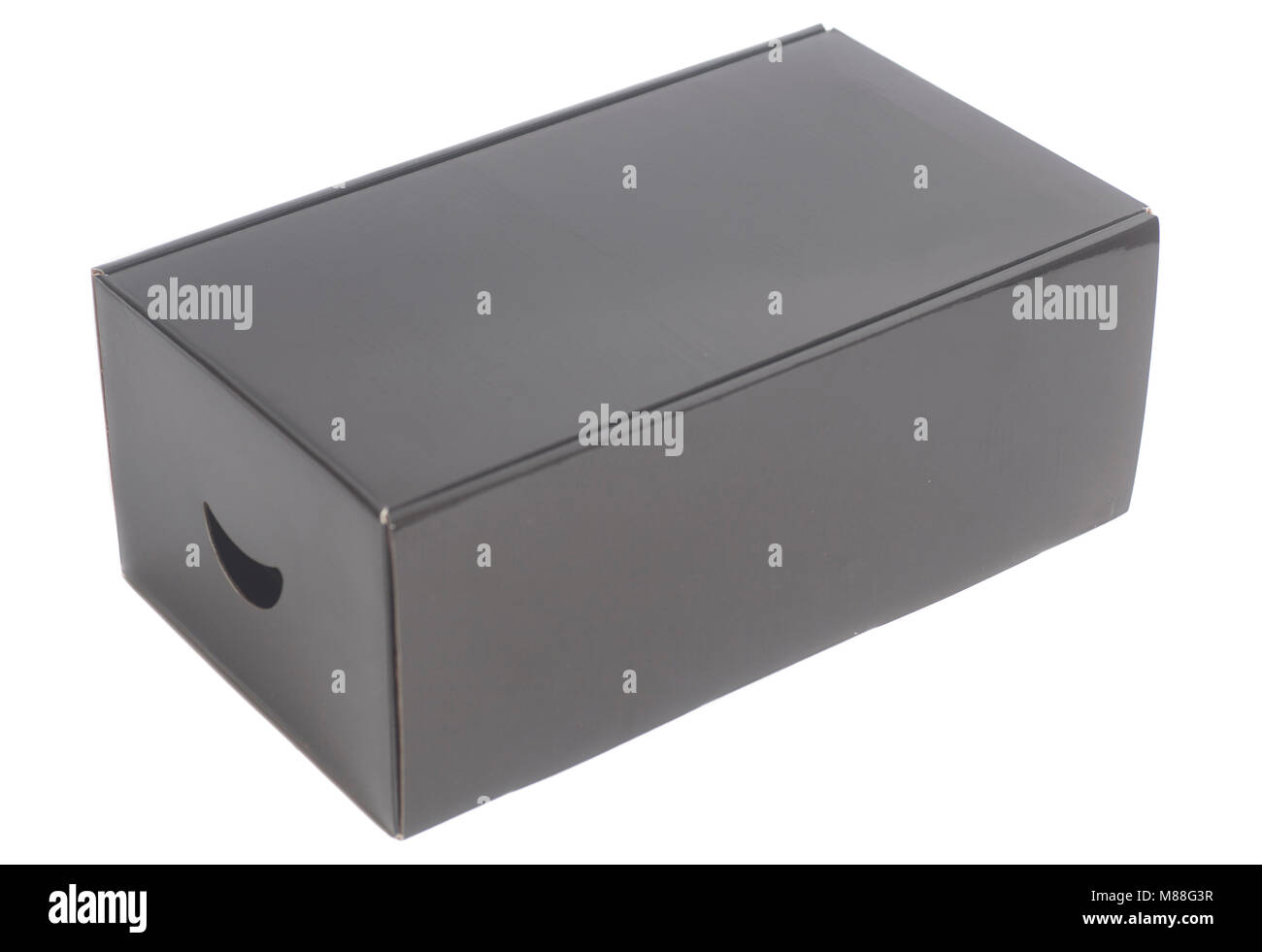 Black box isolated on a white background Stock Photo - Alamy
