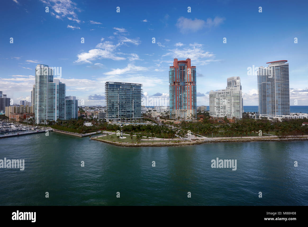 Birds eye view downtown miami hi-res stock photography and images - Alamy