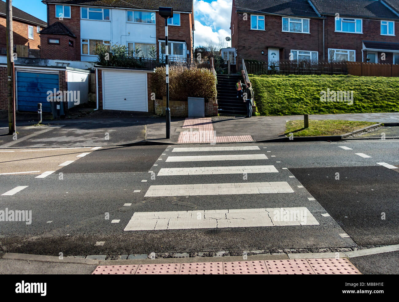Zebra crossing black white stripes road hi-res stock photography and ...