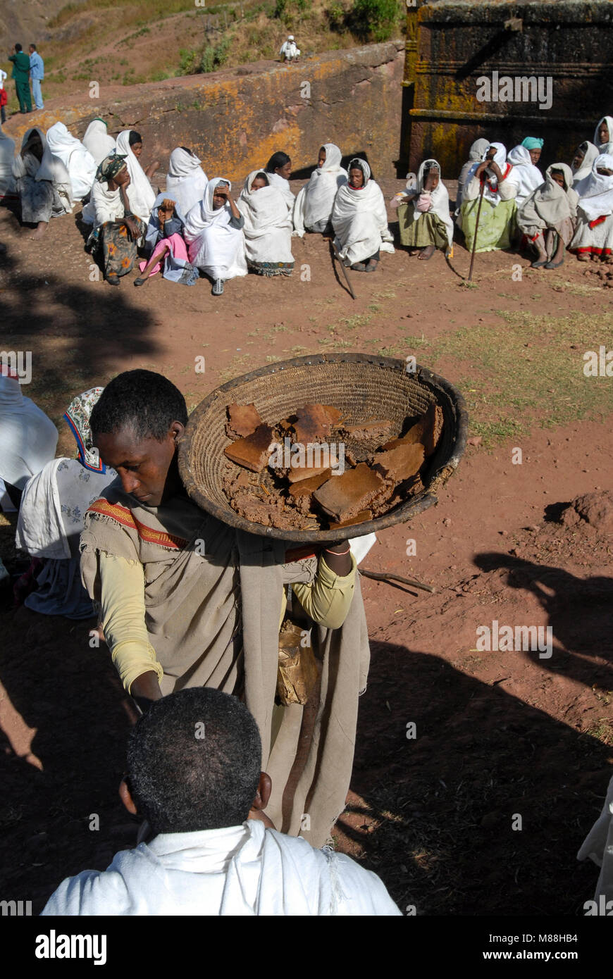 ETHIOPIA, Amhara region, Lalibela, rock hewn churches, Bet Giyorgis, St ...