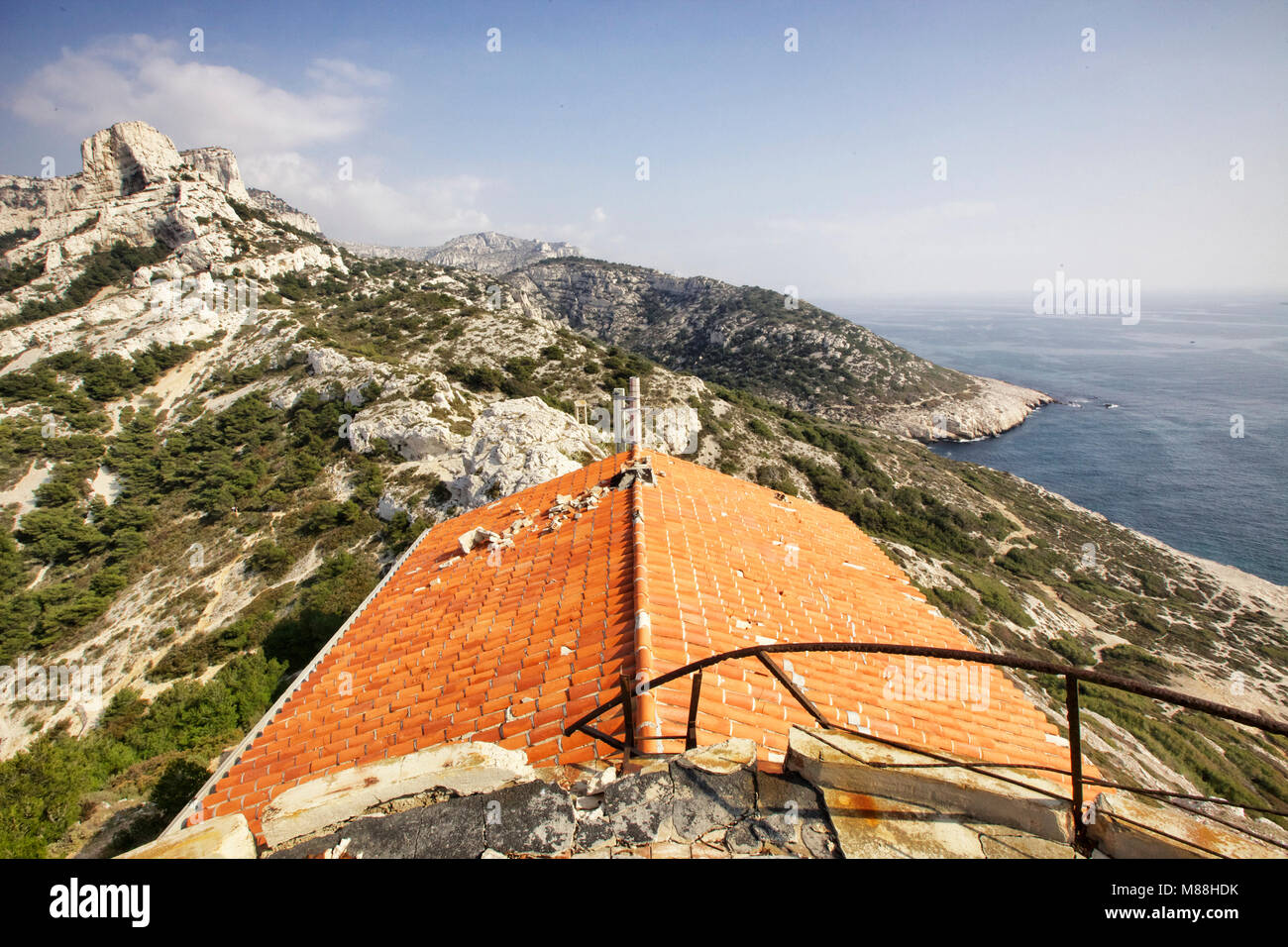 Semaphore of the Calanque de Callelongue, Marseille, France. The ...