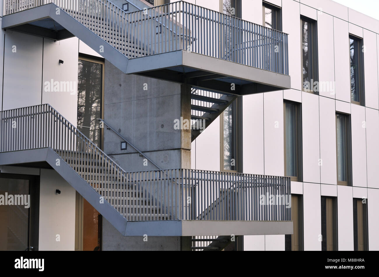 fire escape at office building Stock Photo - Alamy