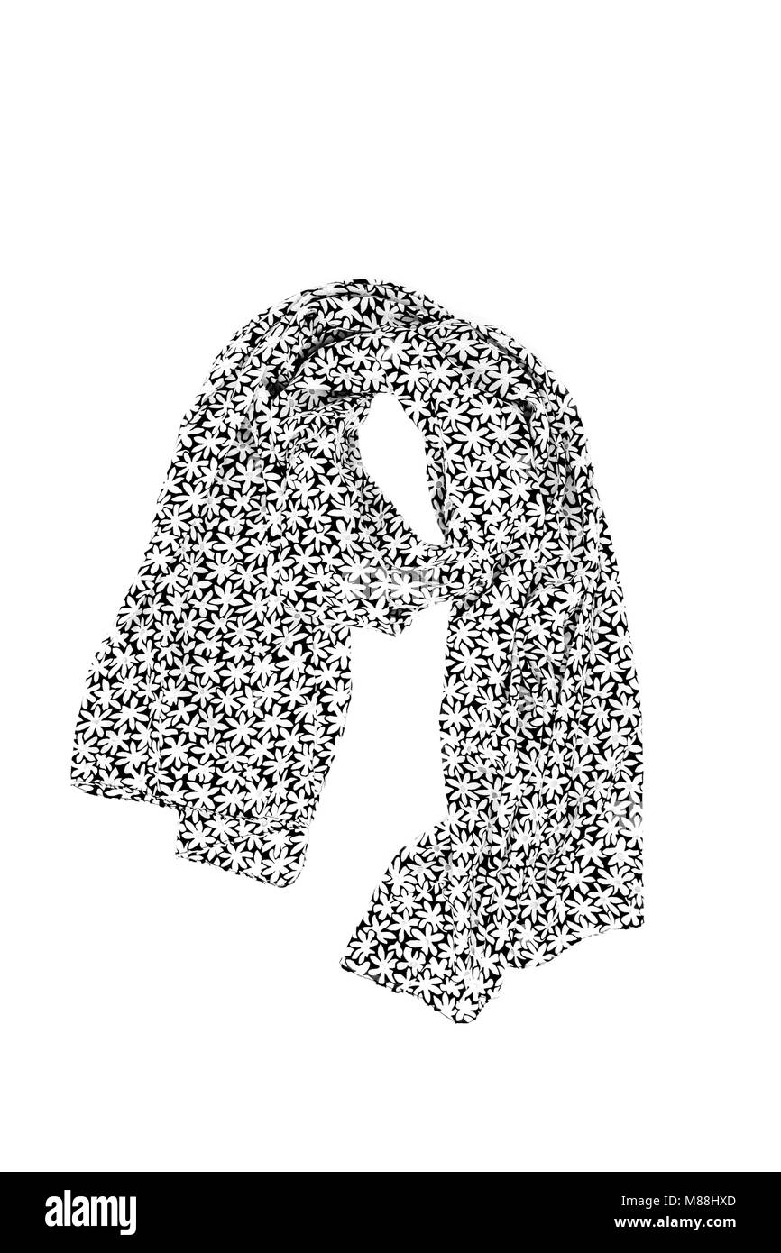 patterned scarf, neckerchief isolated on white background Stock Photo ...