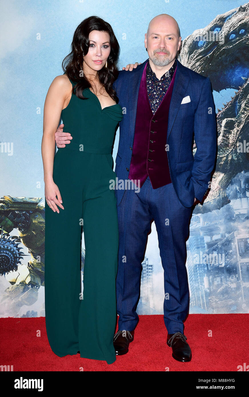 Jaime Slater and husband Steven S. DeKnight attending a special screening of Pacific Rim ...