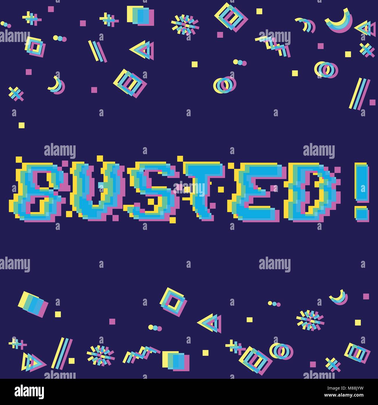 Vector busted pixel gltich Stock Vector Image & Art - Alamy