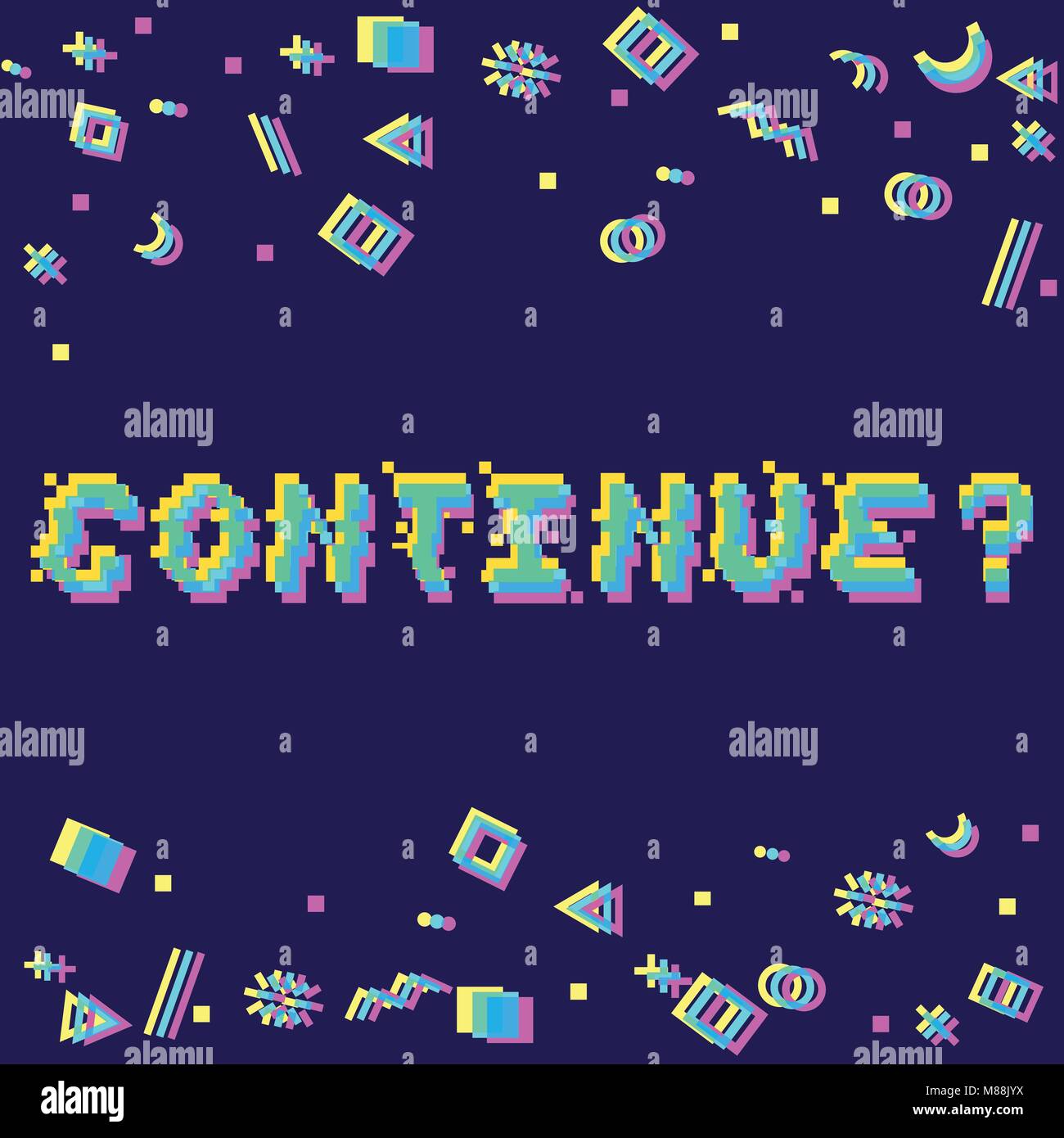 Vector continue pixel glitch Stock Vector Image & Art - Alamy