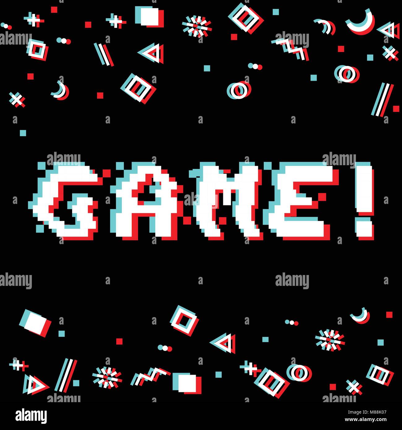 Vector game pixel glitch Stock Vector Image & Art - Alamy