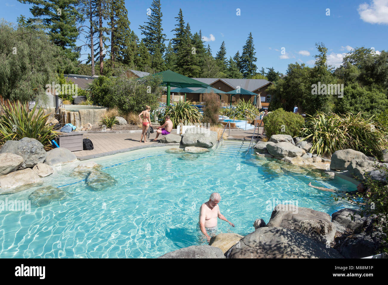 Hot rock pools at Hanmer Springs Thermal Pools & Spa, Hanmer Springs ...